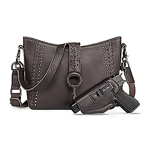 Montana West Genuine Leather Hobo Shoulder Bag for Women Western Woven Satchel Handbags Crossbody Purse with Tassel MWL-G001CF-2