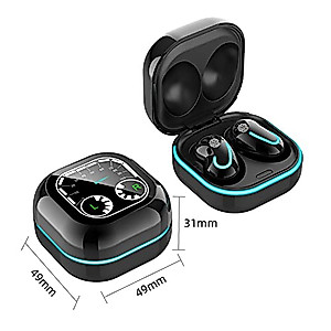 Heave Wireless Earbuds Bluetooth Earphones,in Ear Earbuds with Digital LED Display Fast Charging Case,HiFi Sound Quality Headphone Built in Mic,IPX4 Sweatproof Headset Purple