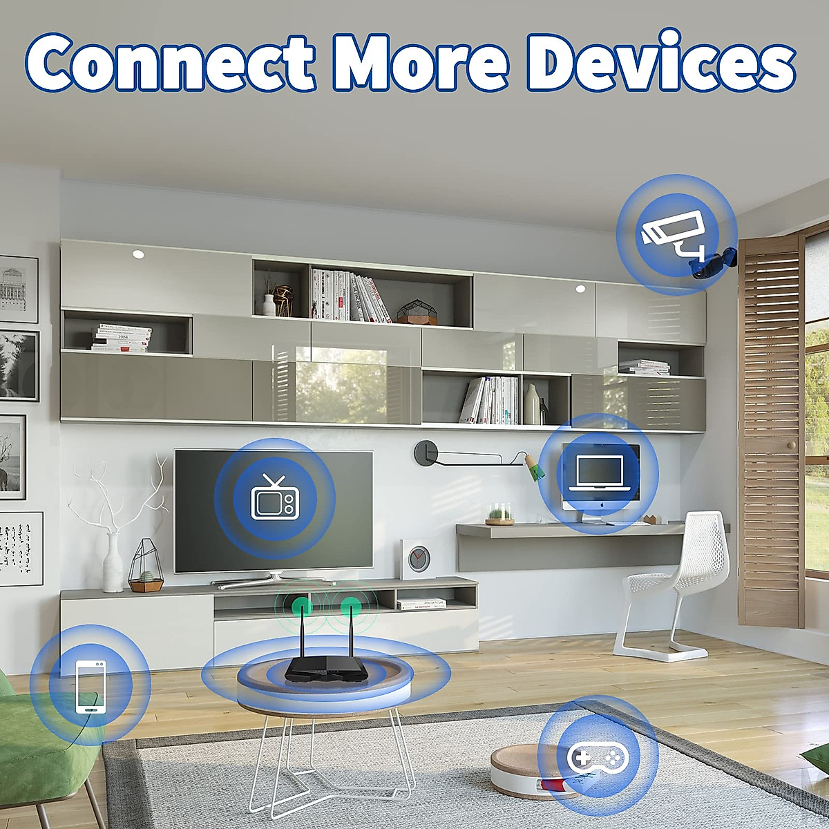 Bingfu Dual Band WiFi 2.4GHz 5GHz 5.8GHz 6dBi SMA Male Antenna (2-Pack) for Wireless Vedio Security IP Camera Recorder Surveillance Recorder Truck Trailer Rear View Backup Camera Reversing Monitor