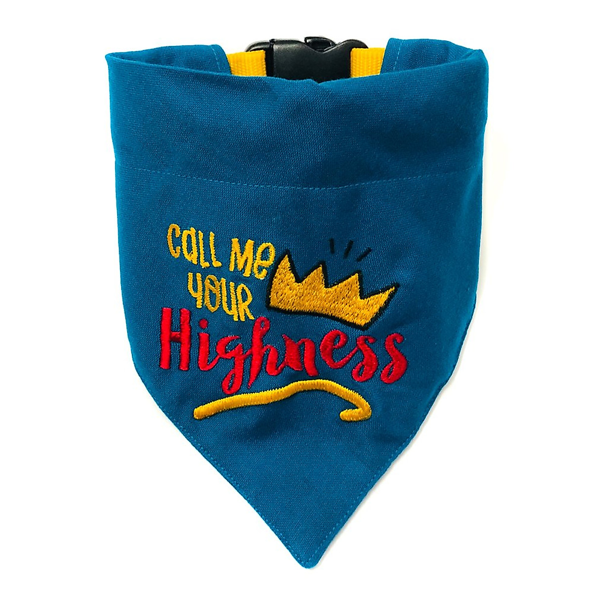 That Dog In Tuxedo Call me Your Highness Dog Bandana/Dog Scarf with Adjustable Dog Collar (Size XL)