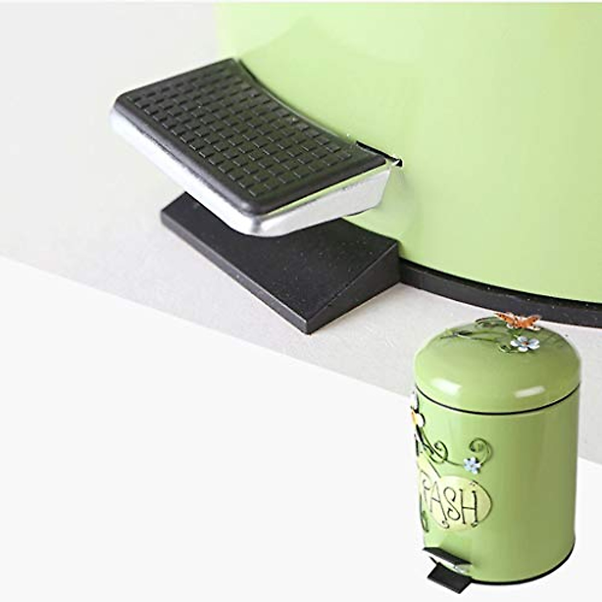 Trash can Bathroom Wastebasket Trash Can, Waste Basket Garbage Can for Bathroom, Bedroom, Kitchen, Home Office, Dorm, College, Teal Blue Bathroom Kitchen Toilet Desktop (Color : Yellow)