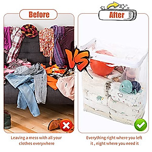 GXaryFulin Clear Storage Bags, Vinyl Storage Bags for Sweaters, Clothes, Blankets 12.6x10.23x5 Inch Set of 5