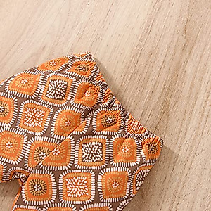 Toddler Baby Girl Summer Clothes Flower Halter Crop Top Rainbow Flared Pants Bell Bottoms Cute Boho Birthday Outfit (Khaki Boho, 6-12 Months)