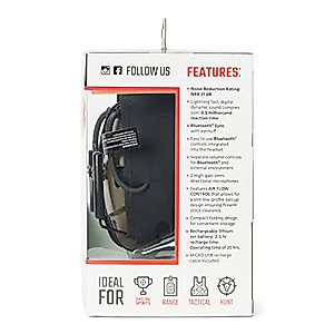 Honeywell Ademco Howard Leight Impact Sport Bluetooth 5.0 Electronic Shooting Earmuff (R-02548) Od Green