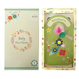 Baby Closet Dividers for Baby Clothes - Set of 8 Double Side Baby Closet Size Dividers Special Closet Organizer/Hangers Dividers (Flower)