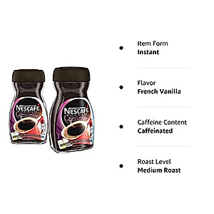 NESCAFÉ Rich Instant Coffee, 100g Jar | 2- Pack (French Vanilla)