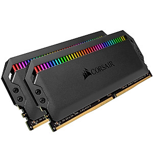 Corsair Dominator Platinum RGB 32GB (2x16GB) DDR4 4000MHz C18 Desktop Memory (12 Ultra-Bright CAPELLIX RGB LEDs, Patented Dual-Channel DHX Cooling Technology, Intel XMP 2.0 Support) Black