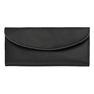 Leather Wallets for Women RFID Blocking Ultra Slim Credit Card Holder Long Ladies Billfold Clutch(B,Black)