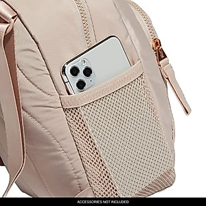 adidas Linear Mini Backpack Small Travel Bag, Wonder Taupe Beige/Rose Gold, One Size