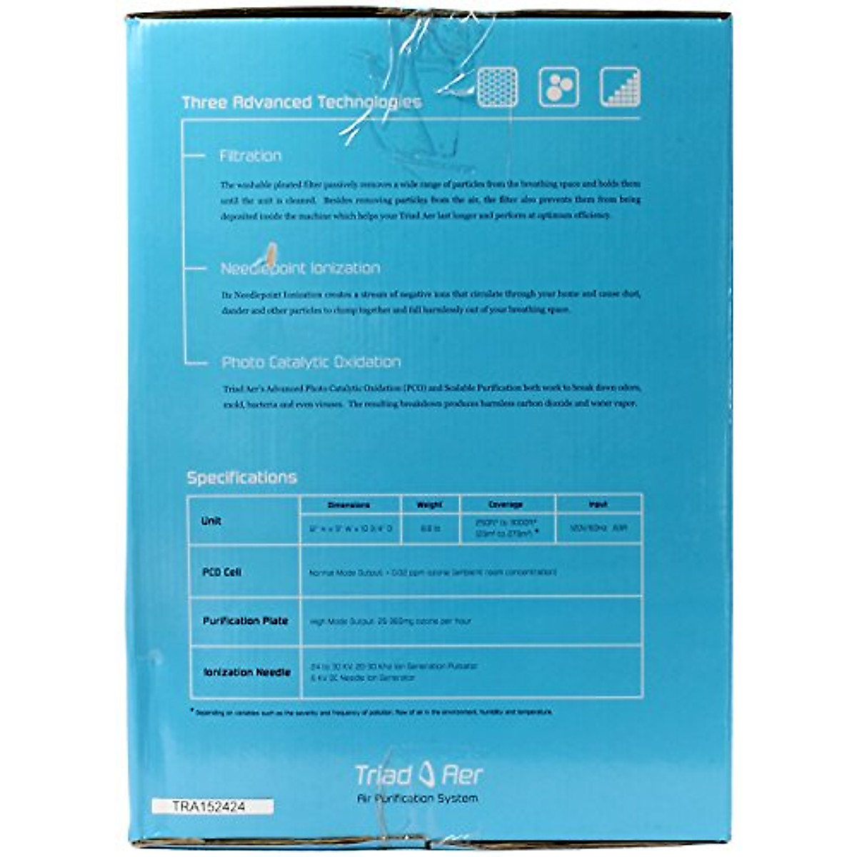 Triad Aer air purifier system - Combination of three innovative ...