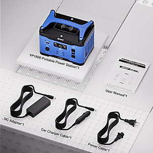 AIVOLT Portable Power Station 800W/892Wh Solar Powered Generator, 3 AC Outlets, 2 USB-C Ports, 2 Fast Charge Ports, Wireless Charging, Solar Generator for Outdoor Camping Hiking, Indoor Backup