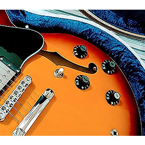 KAISH 4X Black with Silver Cap LP Guitar Witch Hat Knobs Top Hat Knob for Epi Les Paul SG