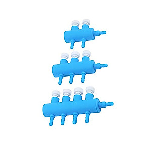 MY MIRONEY 2-3-4 Way Outlet Air Flow Distributor Blue Air Flow Control Valve Oxygen Splitter Air Pump Valve 4/8mm Pipe Tube Pump Distributor