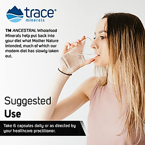 TM ANCESTRAL Wholefood Minerals Capsules | 642 mg/capsule (180 capsules) | Supports Hydration, Sleep, Brain, Nerves, & Digestion | Includes Bee Pollen, Atlantic Kelp, Ancient Sea Salt, and ConcenTrace