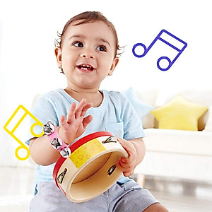 POPLAY 6 PCS Percussion Instruments, Wrist Bells Jingle Bells Musical Rhythm Toys