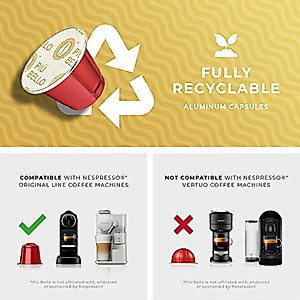 Piu Bello Coffee Pods Variety Pack - Nespresso Machine (Original) Compatible Capsules - Light Roast, Dark Roast, Chocolate, Nuts, Caramel - Rich & Balanced Taste, Kosher (6 Flavor Multipack 60 Count)