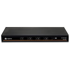 Avocent Vertiv Cybex SC800 Secure Desktop KVM Switch, Single Head Monitor, 4 Port, Dual-Link, Secure Desktop KVM Switch, Common Access Card (CAC), (DPP), TAA Compliant (SC845-001)
