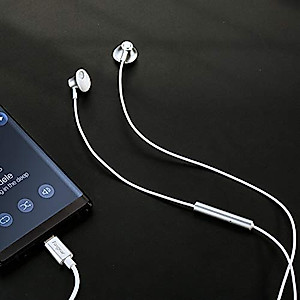 Fasgear USB C Headphones in Ear Wired Earphones with Mic,Deep Bass HiFi DAC Headset Compatible for Galaxy S21 Ultra/S20 /Note 10,Google Pixel,iPad Pro 2020,Type-C Earbuds for Oneplus 8 Pro 7T (White)