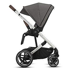Cybex Balios S Lux Toddler and Baby Stroller with Reversible Seat, Unique One-Pull Harness, and Multiple Recline - Travel System Ready, with One Hand Fold, Soho Gray