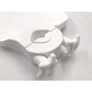 OUBO Adjustable White Pole Post Mounted Square Utility Access Shelf Tray US100 Holders Fit on Any Chair