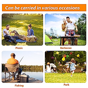 Folding Camping Table Folding Outdoor Table, 46.6 * 21.65 * 26.77in Picnic Table, Portable Camping Table, Aluminum Roll-Up Top, Camp Table with Easy Carry Bag for Outdoor Travel Backyards BBQ(Black)