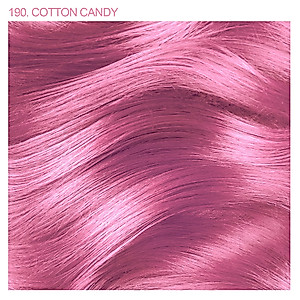 Adore Semi Permanent Hair Color - Vegan and Cruelty-Free Pink Hair Dye - 4 Fl Oz - 190 Cotton Candy (Pack of 2)