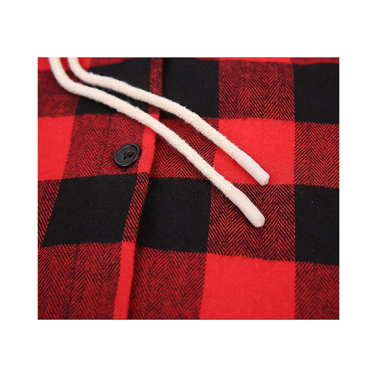 Uillnoodu Women's Flannel Plaid Shirts Long Sleeve Hoodie Regular Fit Button Down Casual Cotton