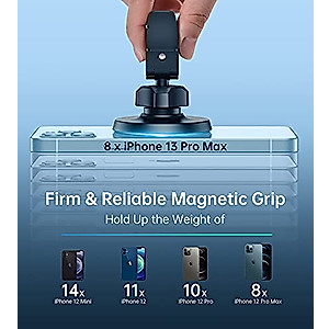 Magnetic Car Mount Phone Holder - Mag Safe Air Vent Phone Mount for Car Compatible with iPhone 14 13 12 Pro Max Mini Plus, Mag Safe Case, 360° Adjustable Mag Safe Car Mount Phone Holder for All Phone