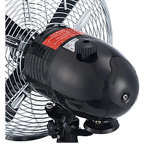Better Homes & Gardens 8 inch Retro 3-Speed Metal Tilted-Head Oscillation Table Fan BHS036163273003, Black (Renewed)