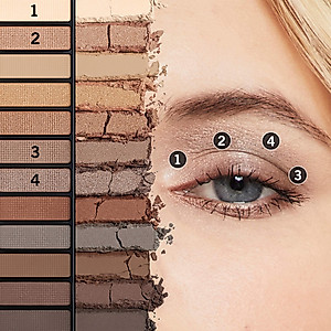 Rimmel London Magnif'Eyes Eyeshadow Palette, 12 Shades, Blendable Formula, Versatile, 001, Nude, 0.5oz