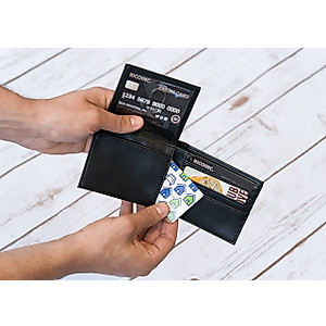 Rico Industries NFL Houston Texans Premium Laser Engraved Vegan Black Leather Bill-fold Wallet - Slim yet Sturdy Design - Perfect to Show Your Team Pride or Gift