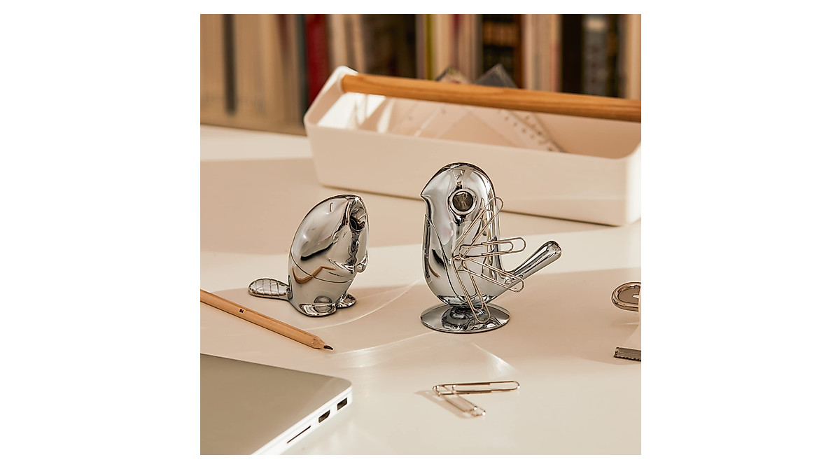Alessi Chip Paper Clip Holder - Elegant Desk Organizer & Paperweight