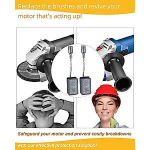 4 PCS Carbon Brushes Compatible for Bosch 1380 GWS 7-115 Angle Grinder 1 619 P02 870 S16G, Brush Replacement Part for Power Tools