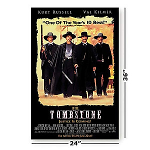 Tombstone - Movie Poster (Regular Style - Black) (Size: 24" x 36")