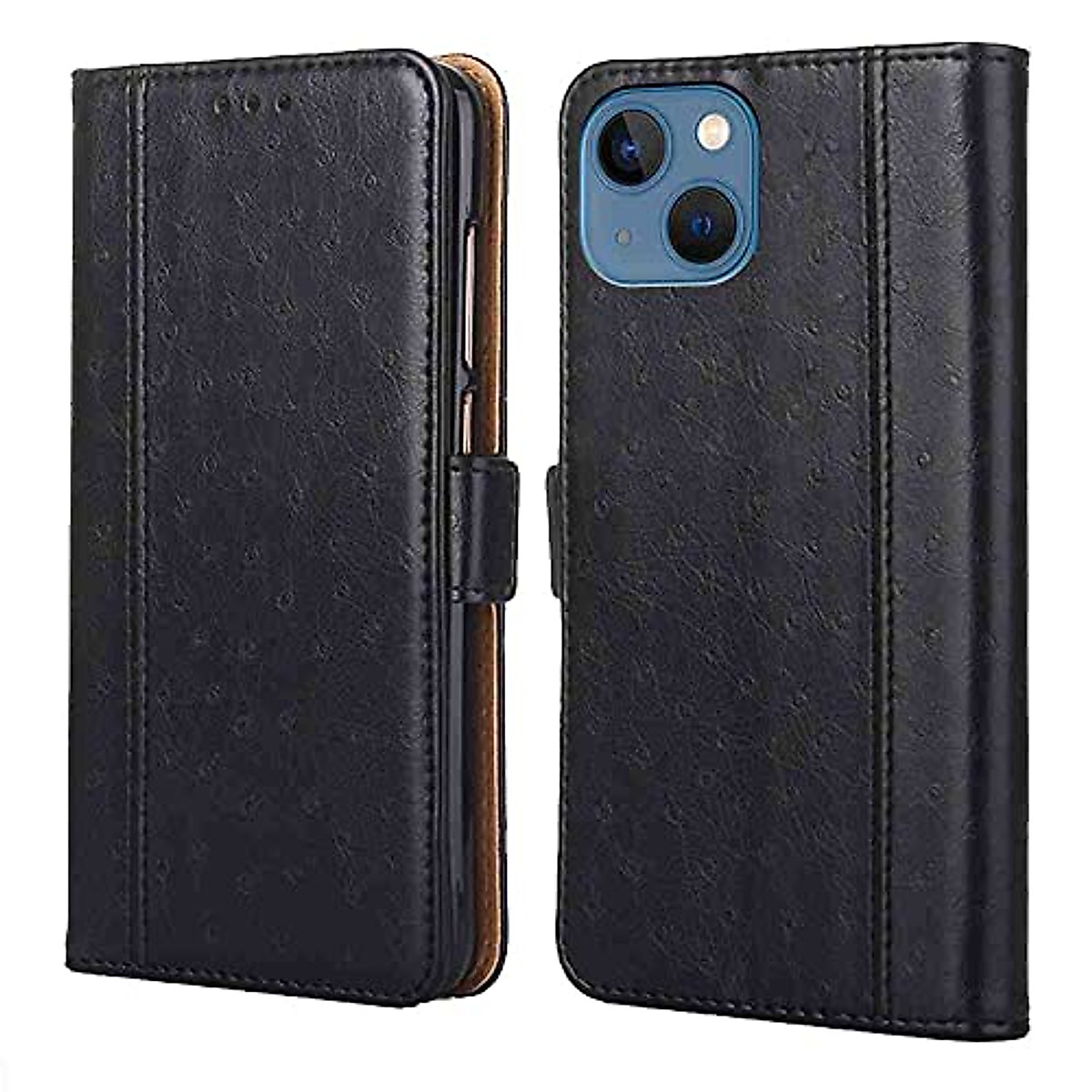 CyrGuard Phone Cover Wallet Folio Case for Oppo Reno 2, Premium PU Leather Slim Fit Cover for Reno 2, Good Touch, Black