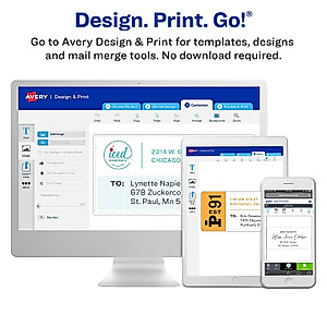 Avery 5266 Permanent Filing Labels, 1/3 Cut, 750/PK, RD/BE/GN/PE/YW
