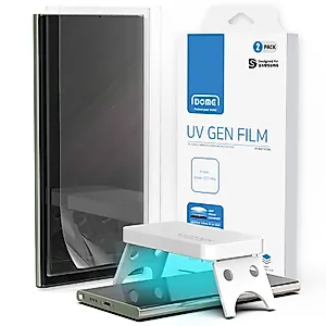 DOME GLASS Screen Protector 2-Pack, UV GEN Film for Samsung Galaxy S23 Ultra, Hard Coated, Scratch Resistant, Anti-Fingerprint, Water Repellent, 6.8in Screen, 2 Pieces