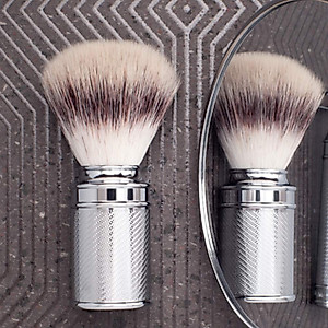 MÜHLE Traditional Silvertip Badger Shaving Brush | Chrome Plated Stainless Steel Handle | Luxury Shave Accessory for Men