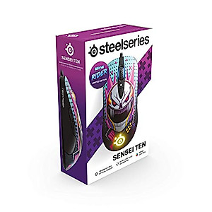 SteelSeries Sensei Ten Neon Rider Edition Gaming Mouse – 18,000 CPI TrueMove Pro Optical Sensor – Ambidextrous Design – 8 Programmable Buttons – 60M Click Mechanical Switches – RGB Lighting