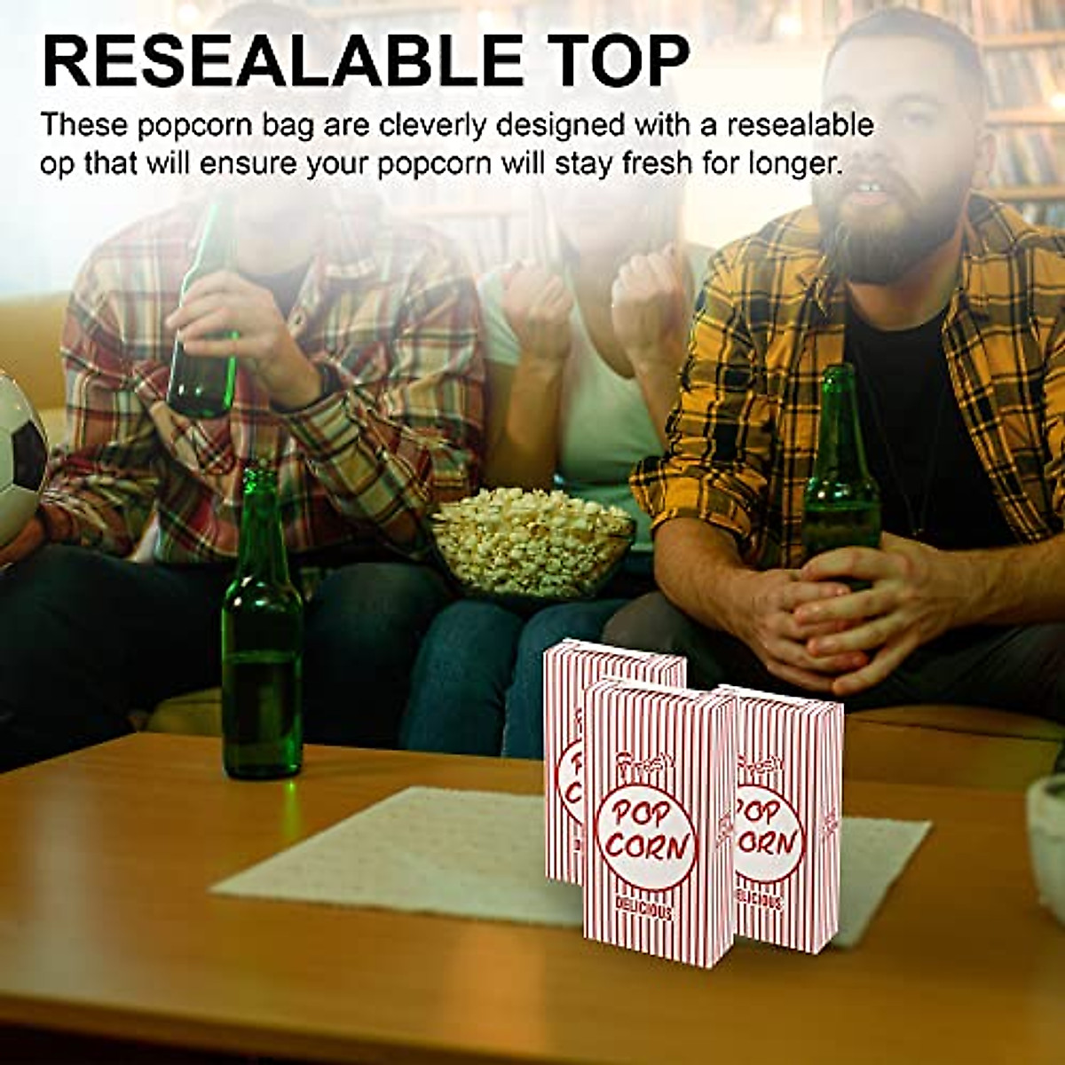MT Products Popcorn Boxes for Party - 0.74 oz. (Pack of 50) - #1 Popcorn Buckets With Close Top - Great for Movie Theater, Circuses, and Stadium