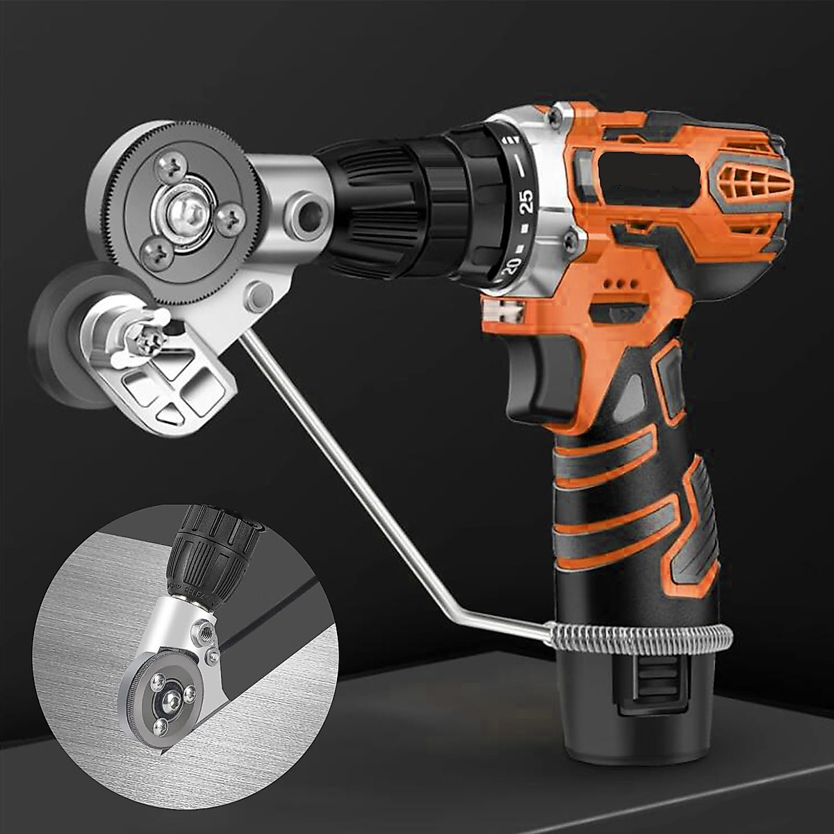 Drill Plate Cutter Attachment - Upgraded Metal Nibbler Drill Shears for Cutting Flat Metal Sheets, Cutter Tool Adapter for Cutting Iron, White Sheet, Steel, Copper, Aluminum