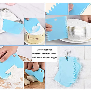 Tingjia Piping Bags and Tips Set, Cupcake Piping Tips Cake Decorating Kit with 12 Cake Frosting Icing Tips, 11 Pastry Bags, 3 Cake Scrapers, 1 Reusable Couplers for Baking