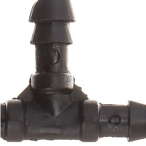 Orbit 67401 25-Count 1/4-Inch Barb Tee,Black