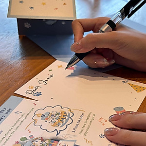 DTESL 3D Pop Up Tuxedo Cat Birthday Card, Musical, 60g, For Father, Mother, Lover