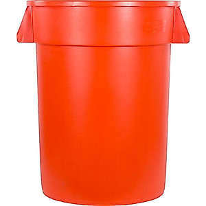 Carlisle FoodService Products 34103224 Bronco Round Waste Container Only, 32 Gallon, Orange