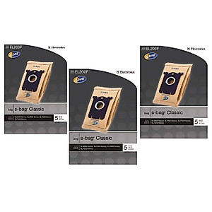 Electrolux EL200F S-Bag Classic Vacuum Bag, 5 Bags per Pack, 15 Bags Total3