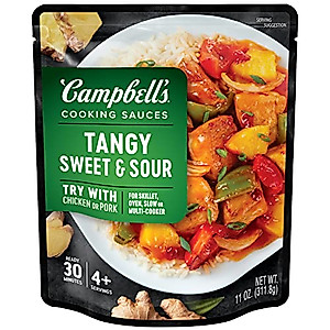 Campbell's Cooking Sauces, Tangy Sweet and Sour, 11 Oz Pouch