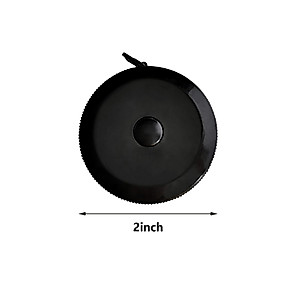 3 Pack Tape Measure Retractable Measuring for Body Fabric Sewing Tailor Cloth Knitting Craft Weight Loss Measurements Retractable Black Dual Sided Tape Measure Body Measuring 60-inch 1.5 Meter