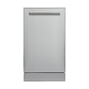West Bend Dishwasher 18-Inch Built In with 3 Wash Options and 6 Automatic Cycles, Stainless Steel Construction with Electronic Control LED Display, Low Noise Rating, 53 dB, Metallic