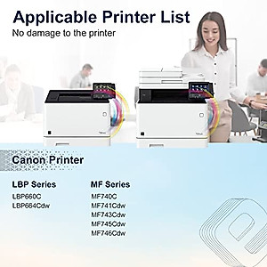 055H TESEN Compatible Toner Cartridge Replacement for Canon 055H 055 for Canon ImageClass MF740C MF741Cdw MF743Cdw MF745Cdw MF746Cdw LBP660C Printer High Yield Black Cyan Magenta Yellow 4 Pack
